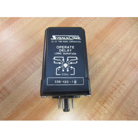 Signaline 336-120-10 Operate Delay Relay 33612010 - Used
