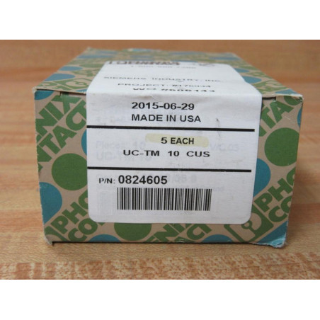 Phoenix Contact 0824605 Terminal Block Marker UC-TM 10 CUS (Pack of 5)