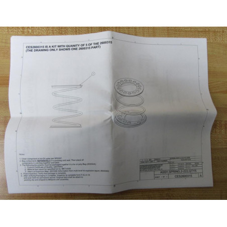 Gibbs Wire & Steel Company 2600315 Spring Assembly (Pack of 5)