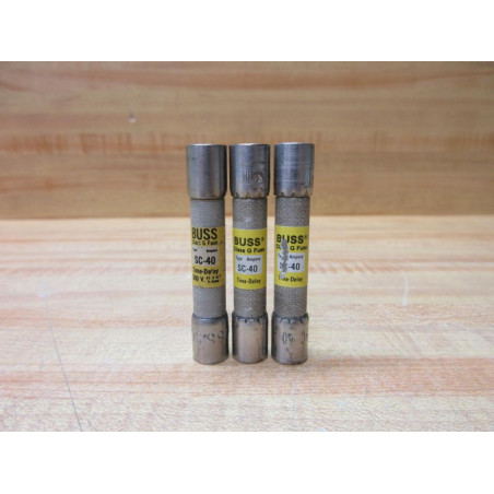 Buss SC-40 Bussmann Fuse Cross Ref 1DH43 (Pack of 3) - New No Box
