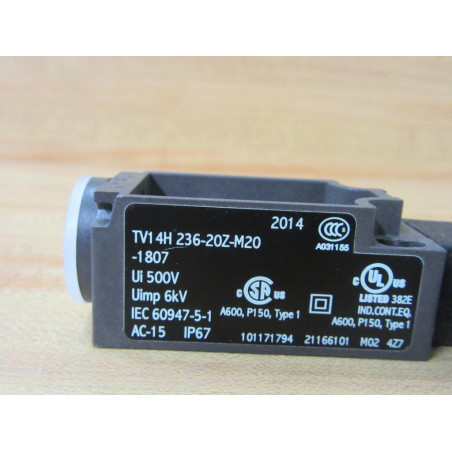 Schmersal TV14H 236-20Z-M20-1807 Limit Switch wo Cover - New No Box