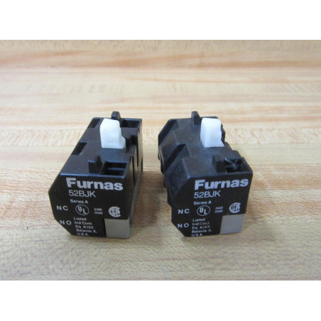 Furnas 52BJK Two Pole Contact Block N.O. N.C. wo Screw (Pack of 2 ...
