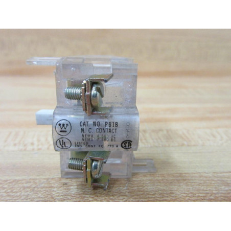 Westinghouse PB1B Contact Block wo Screw (Pack of 3) - New No Box