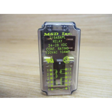 MSD 219ABAPL 24-28VDC Magnecraft Struthers Dunn Relay - New No Box