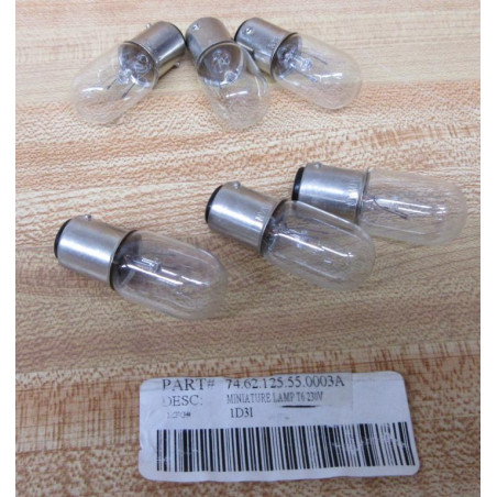 1D3I Miniature Lamp (Pack of 6) - New No Box