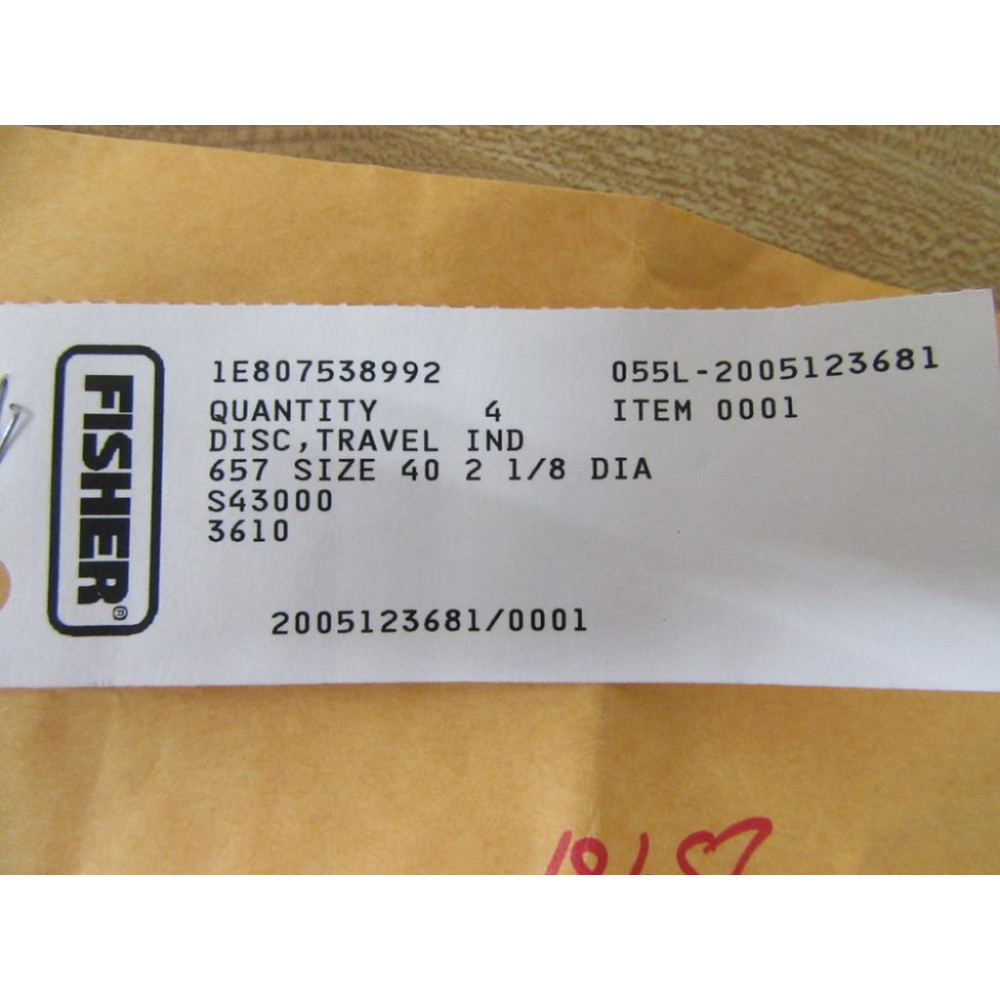 Fisher 1E807538992 Travel Disk Indicator (Pack of 4)