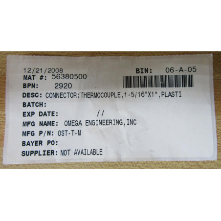 Omega OST-T-M Thermocouple OSTTM (Pack of 10) - New No Box
