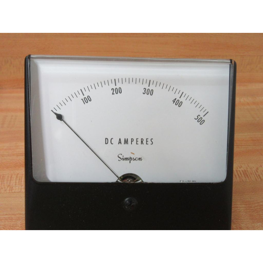 Simpson 1329 Meter 4.5 Inch 0-500 DC Amps - New No Box