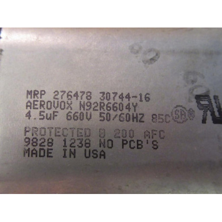 Aerovox MRP 276478 Capacitor N92R6604Y - Used