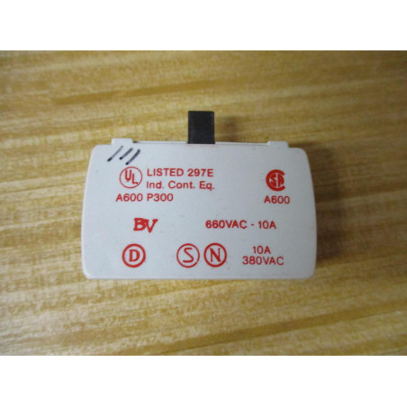 Baco 23-E01 Contact Block 23E01 WhiteRed - New No Box