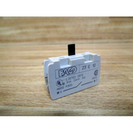Baco 23-E-10 Contact Block 23E10 - Used