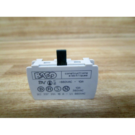 Baco 23-E-10 Contact Block 23E10 - Used