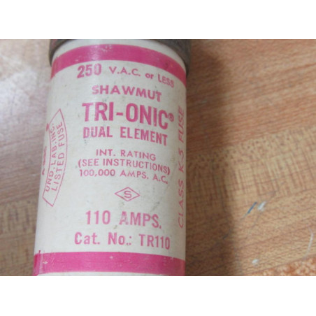 Shawmut TR110 Tri-Onic Dual Element Fuse (Pack of 3) - New No Box