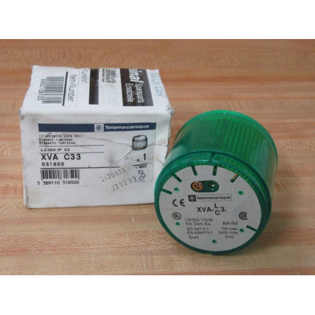 Telemecanique XVA-LC3-G Stack Light XVA C33 wo Bulb