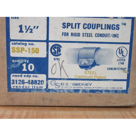 O-ZGedney SSP-150 1-12" Split Coupling SSP150 (Pack of 10)