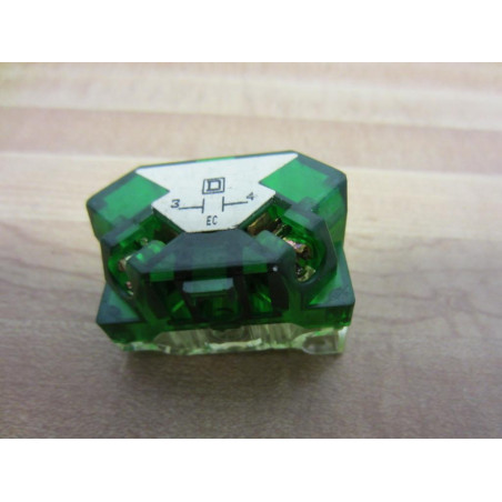 Square D 9001-KA2 Contact Block 9001KA2 88001 Green - Used