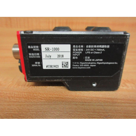 Keyence SR-1000 Automatic Focus Code Reader SR1000 Reader Only - Used