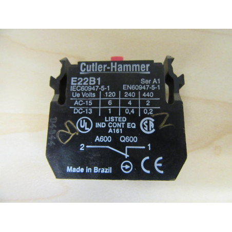 Cutler Hammer E22B1 Contact Block - Used