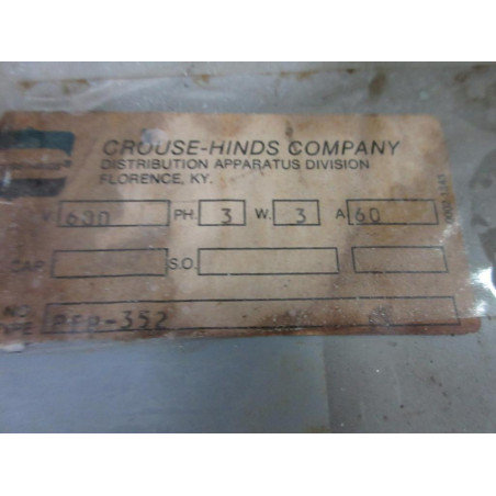 Crouse - Hinds PFP-352 Busway Plug PFP352 - Used