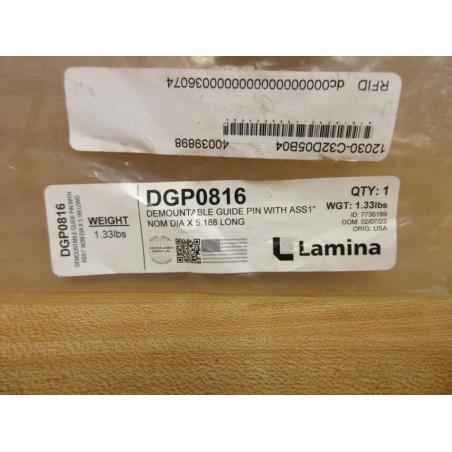 Lamina DGP0816 Demountable Guide Pin (Pack of 2) - New No Box