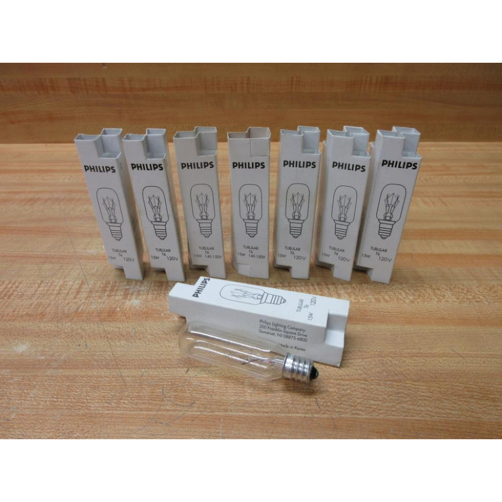 Philips T6 Tubular Light Bulb (Pack of 8)