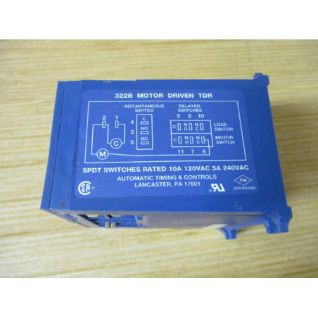 ATC 322B-050-A-22-CS Motor Driven Time Delay Relay - Used
