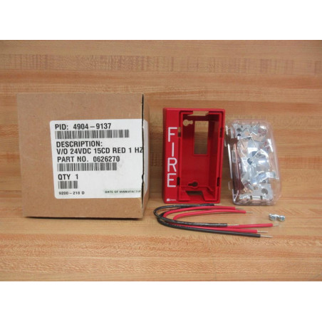 Simplex 4904-9137 Fire Alarm 4904FIRE STROBE ALARM VO 24VDC RED 1HZ ...