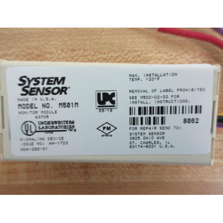 System Sensor M501MF Monitor Control