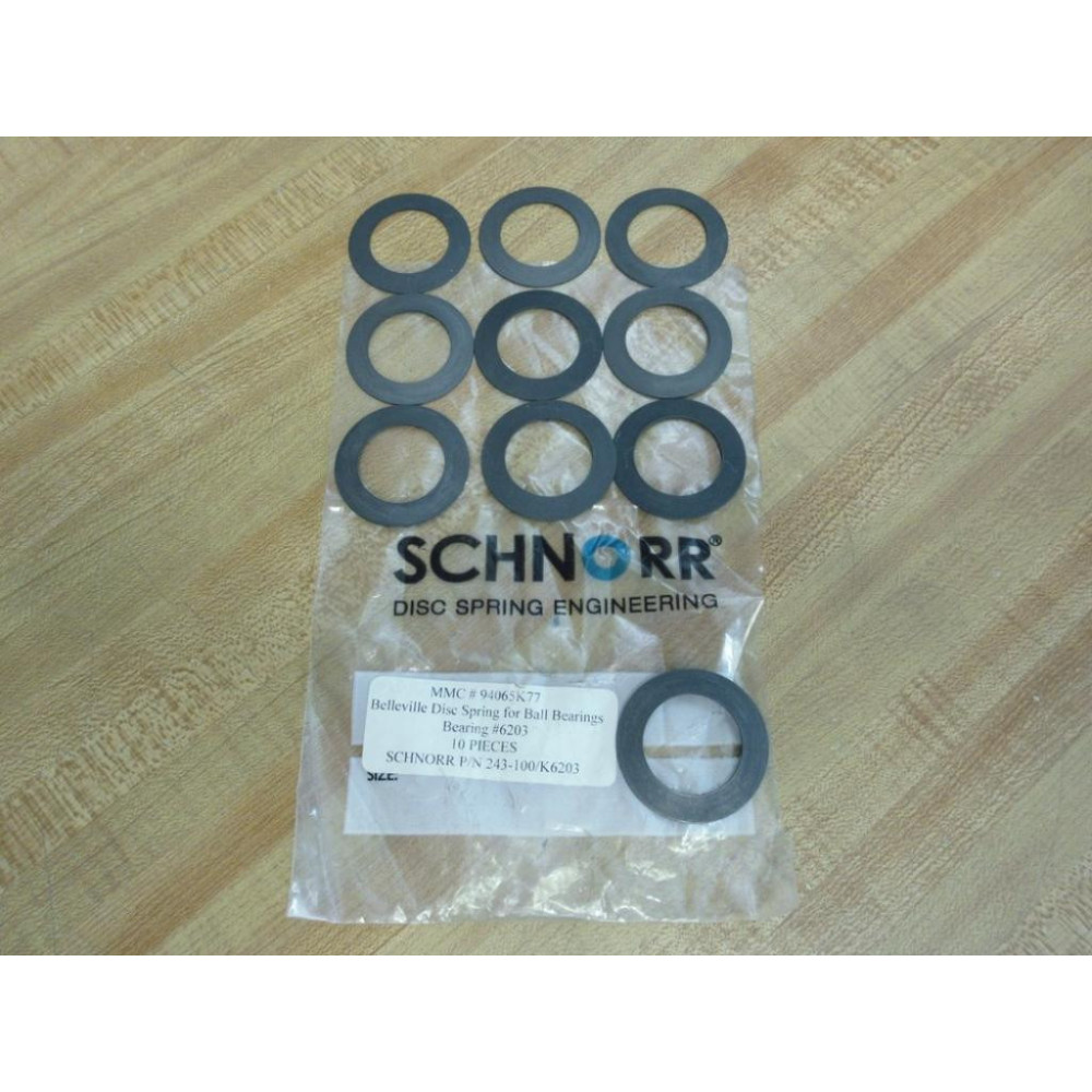 Schnorr 94065K77 Belleville Disc Spring 243-100K6203 (Pack of 10)