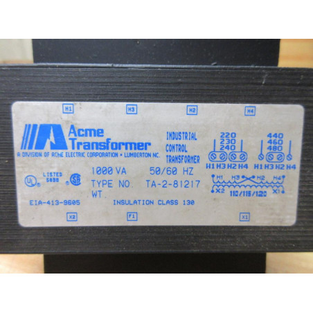 Acme Transformer TA-2-81217 Industrial Control Transformer