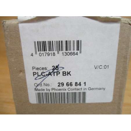 Phoenix Contact PLC-ATP BK PLC Terminal Separating Plate 2966841 (Pack ...