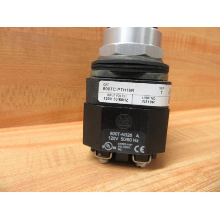 Allen Bradley 800TC-PTH16R Push-To-Test Button - New No Box