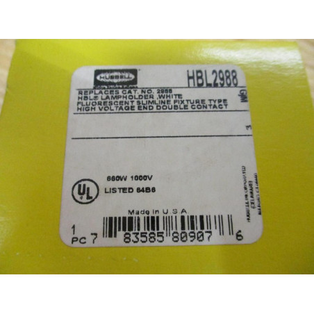 Hubbell HBL2988 Lampholder 2988
