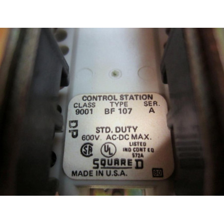 Square D 9001-BF-107 Control Station WSTART Button - New No Box