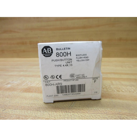 Allen Bradley 800H-AR9 Push Button 800H-AR EMPTY BOX ONLY!!