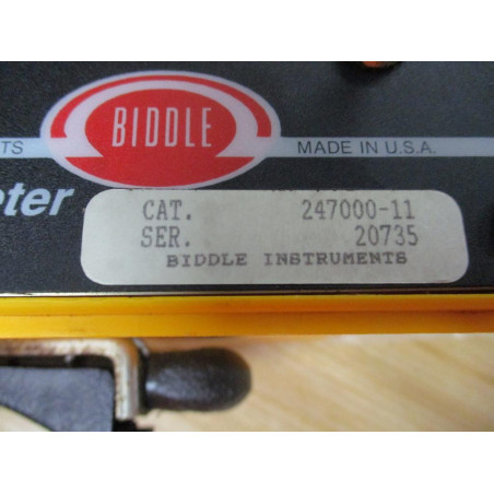 Biddle 247000-11 DLRO Digital Low Resistance Ohmmeter - Used