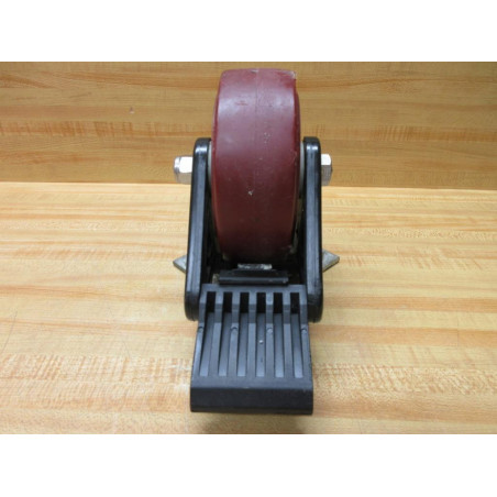 Colson 5X2 Caster Wheel 5" Swivel Plate, WTech-Lock Brake - Used