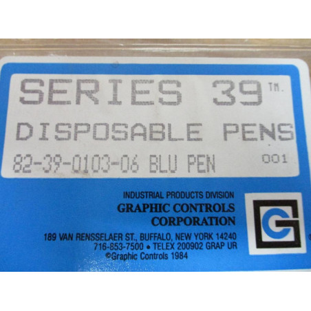 Graphic Controls 82-39-0103-06 Disposable Chart Recorder Pen (Pack of 6)