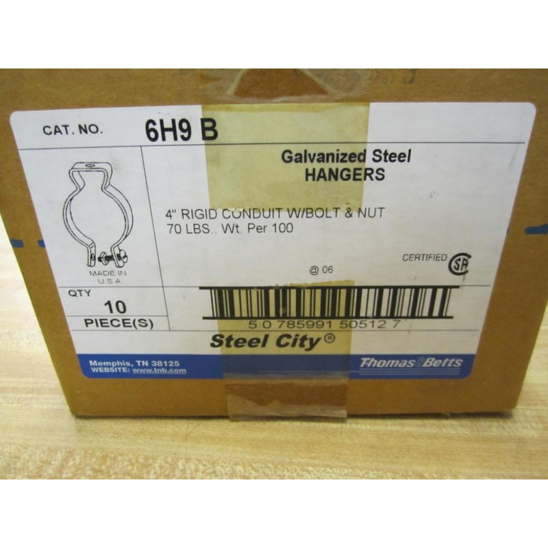 Thomas And Betts 6H9 B 10 Galvanized Steel Hangers - Mara Industrial Thomas And Betts 6H9 B 10 Galvanized Steel Hangers - Mara Industrial